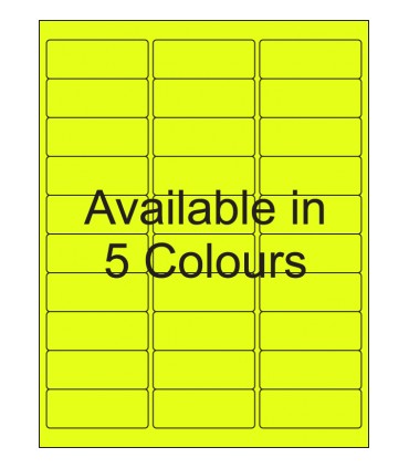 2.625" x 1" Address Labels - Fluorescent